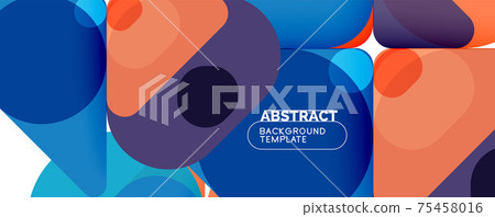 Modern geometric round shapes and dynamic... - Stock Illustration ...