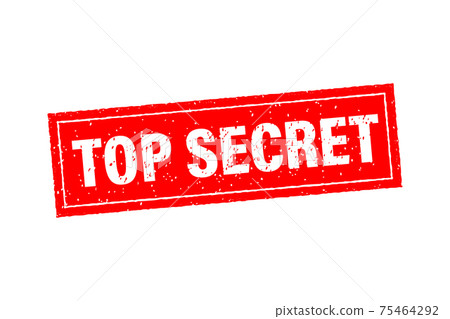 Red icon with top secret concept. Isolated... - Stock Illustration ...