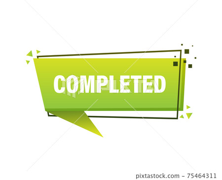 Completed in flat style on green background.... - Stock Illustration ...