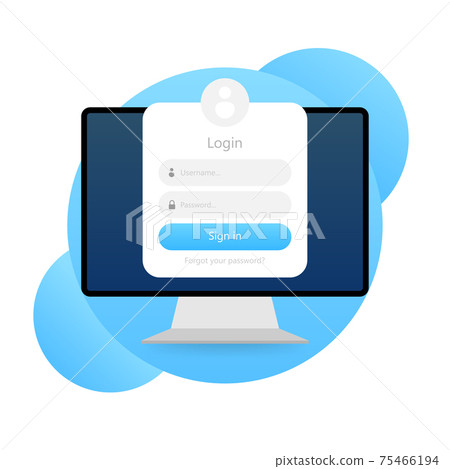 Login form icon. Login form page. Vector... - Stock Illustration ...