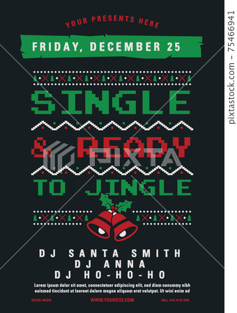 Christmas Party Flyer Magazine Cover and Poster... - Stock Illustration ...