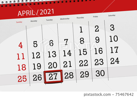 Calendar planner for the month April 2021,... - Stock Illustration ...