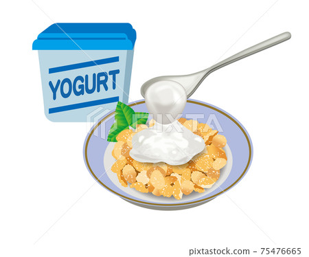 Illustration of corn flakes - Stock Illustration [75476665] - PIXTA