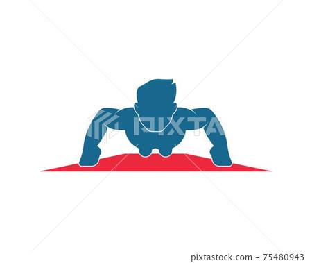 push up icon logo vector illustration design - Stock Illustration ...