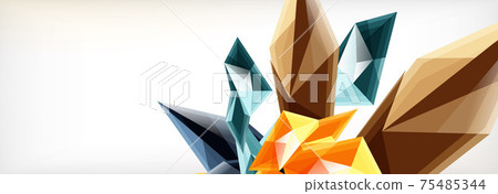 Vector 3d triangles and pyramids abstract... - Stock Illustration ...