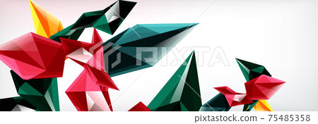 Vector 3d triangles and pyramids abstract... - Stock Illustration ...