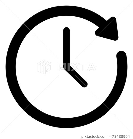 Clock rotation arrow icon - Stock Illustration [75488904] - PIXTA