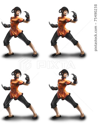 4 types of facial expressions (expressionless,... - Stock Illustration ...