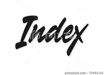 Index vector lettering - Stock Illustration [75491141] - PIXTA