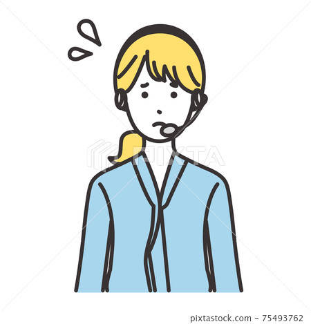 Operator female facial expression impatient - Stock Illustration ...