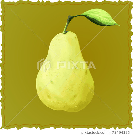 Handwritten La France (pear) - Stock Illustration [75494355] - PIXTA
