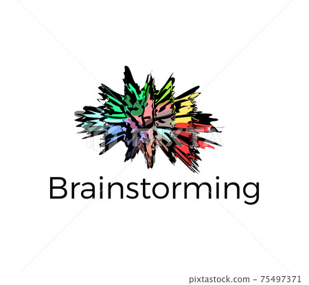Brain explosion logo template. Brainstorming... - Stock Illustration ...