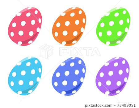 Easter egg polka dots - Stock Illustration [75499051] - PIXTA