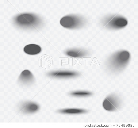 Vector soft shadow set isolated on transparent... - Stock Illustration ...