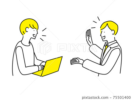 Two men to discuss - Stock Illustration [75501400] - PIXTA