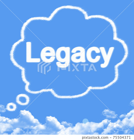 Cloud shaped as legacy Message - Stock Illustration [75504371] - PIXTA