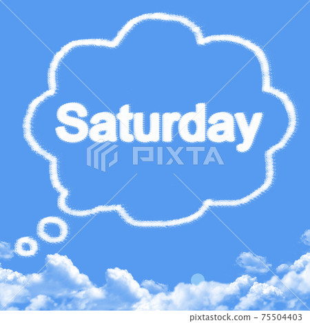saturday cloud shape - Stock Illustration [75504403] - PIXTA