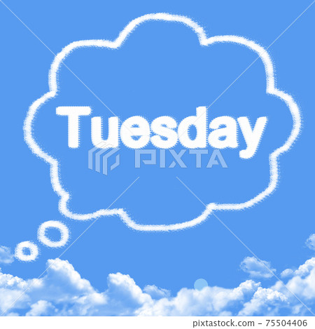 tuesday cloud shape - Stock Illustration [75504406] - PIXTA