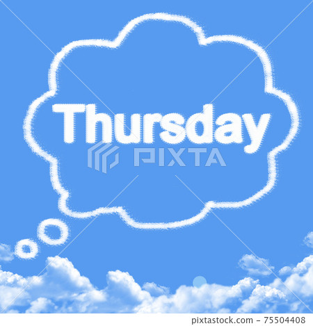 thursday cloud shape - Stock Illustration [75504408] - PIXTA