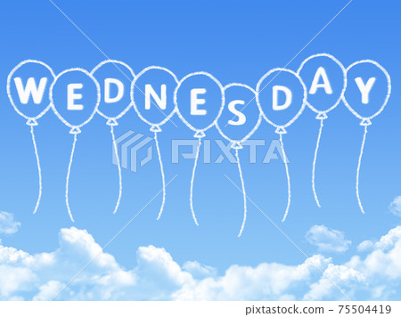 Cloud shaped as wednesday Message - Stock Illustration [75504419] - PIXTA