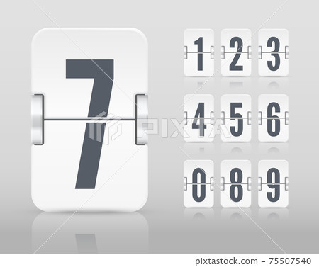 Vector white flip scoreboard template with... - Stock Illustration ...