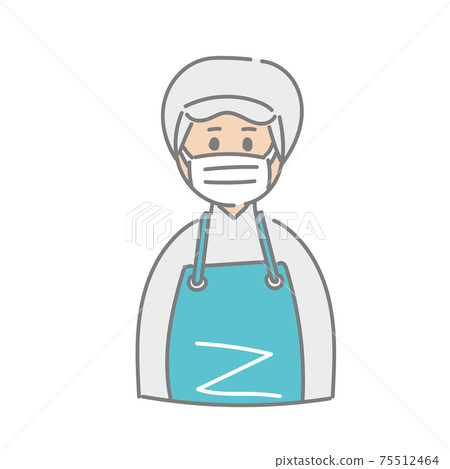 A mask of a worker working in a food factory - Stock Illustration ...