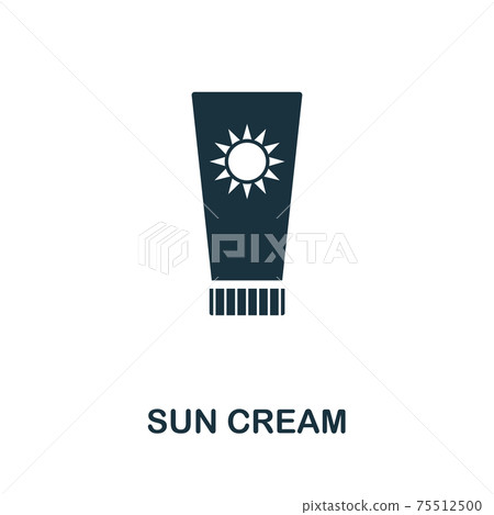 Sun Cream vector icon symbol. Creative sign... - Stock Illustration ...