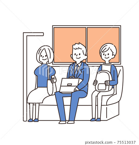 Illustration seat in the train - Stock Illustration [75513037] - PIXTA