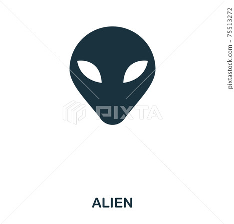 Alien icon. Flat style icon design. UI.... - Stock Illustration ...