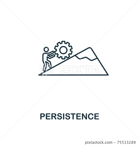 Persistence icon. Thin outline...-插圖素材 [75513289] - PIXTA圖庫
