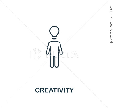 Creativity icon. Thin outline... - Stock Illustration [75513296] - PIXTA