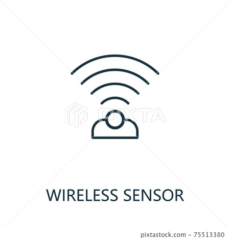 Wireless Sensor outline icon. Thin line style... - Stock Illustration ...