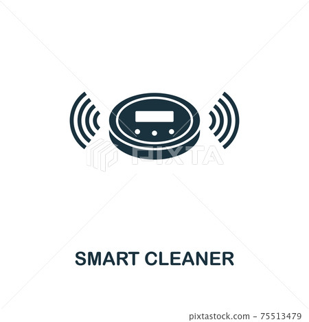 Smart Cleaner icon. Monochrome style icon... - Stock Illustration ...