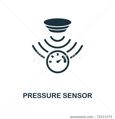Pressure Sensor icon. Monochrome style design... - Stock Illustration ...