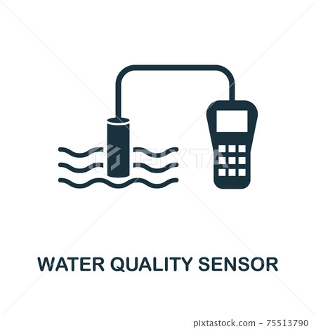 Water Quality Sensor icon. Monochrome style... - Stock Illustration ...