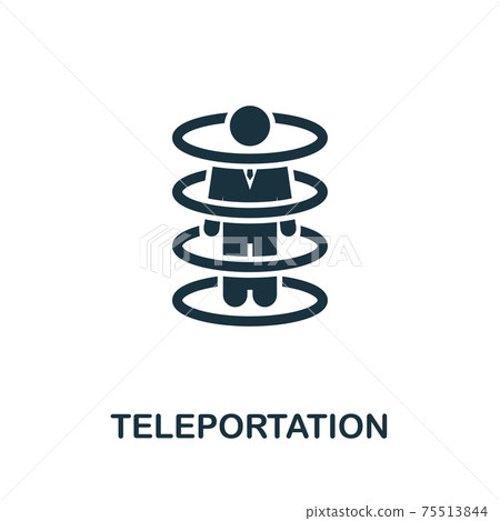 Teleportation vector icon symbol. Creative sign... - Stock Illustration ...