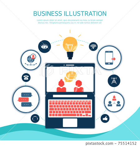 Various Business Flat Design 01 - Stock Illustration [75514152] - PIXTA