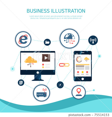 Various Business Flat Design 10 - Stock Illustration [75514153] - PIXTA