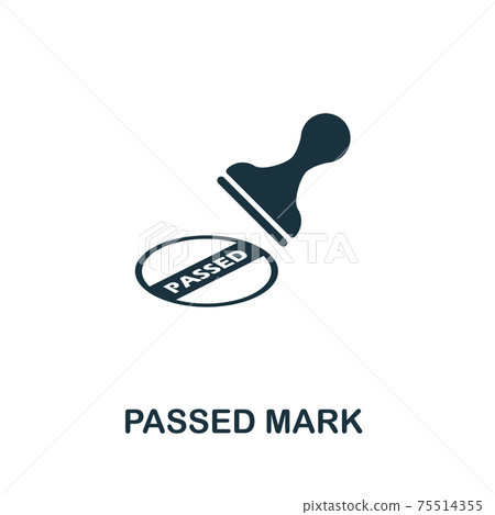 Passed Mark vector icon symbol. Creative sign... - Stock Illustration ...