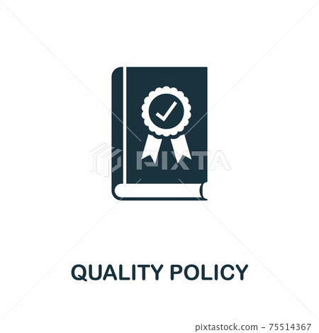 Quality Policy vector icon symbol. Creative... - Stock Illustration ...