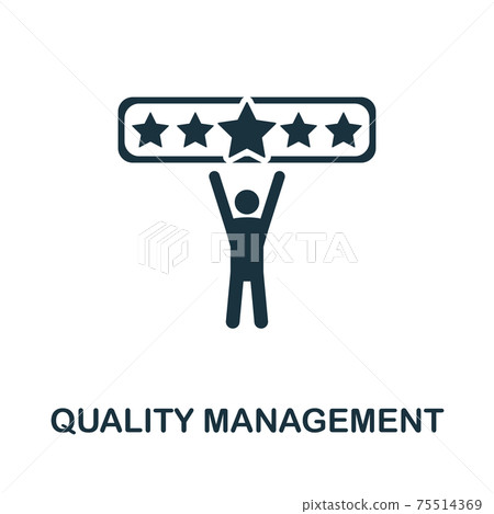 Quality Management vector icon symbol. Creative... - Stock Illustration ...