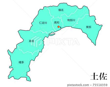 Tosa prefecture by prefecture of Japan - Stock Illustration [75518359 ...