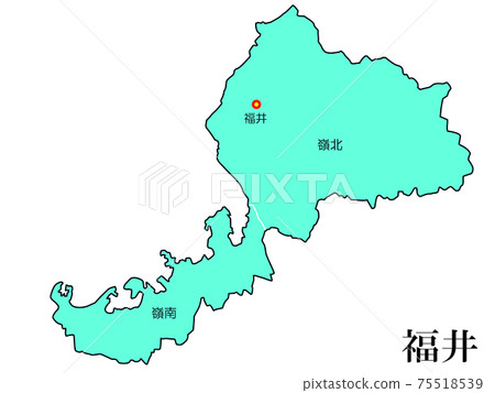 Fukui prefecture by prefecture of Japan - Stock Illustration [75518539 ...
