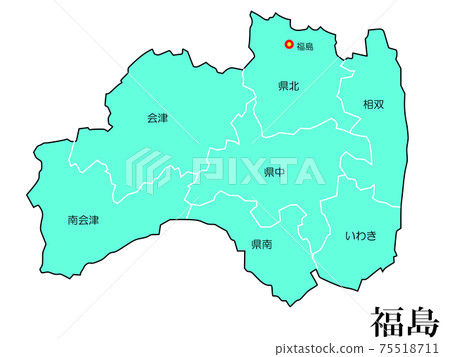 Fukushima prefecture by prefecture of Japan - Stock Illustration ...
