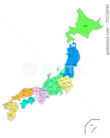 Japanese Prefecture Map