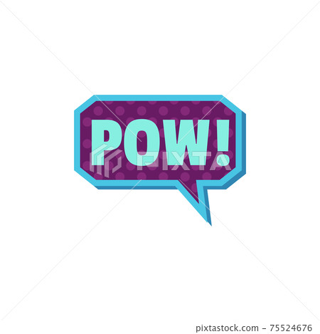 Pow! cartoon comic book style exclamation on... - Stock Illustration ...