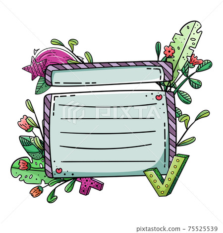 Vector doodle frame for design. Creative doodle... - Stock Illustration ...