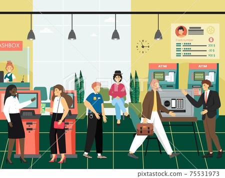 People in a bank concept vector illustration.... - Stock Illustration ...