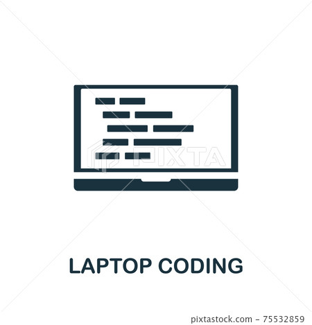Laptop Coding icon. Creative element design... - Stock Illustration [75532859] - PIXTA