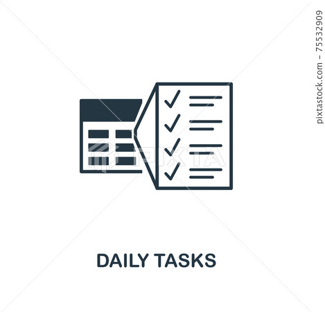 Daily Tasks icon. Creative element design from... - Stock Illustration ...